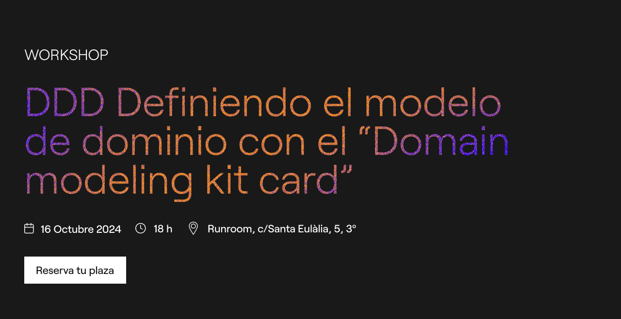 Workshop DDD Definiendo el modelo de domino con Domain modeling card